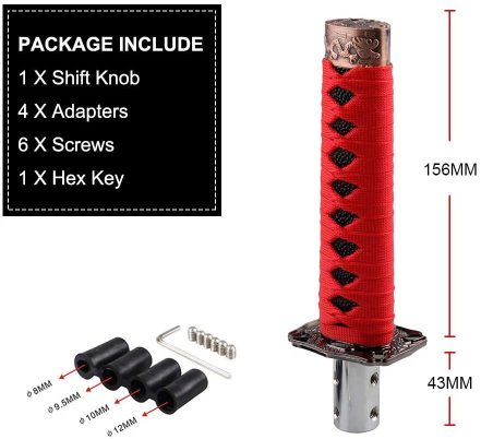 1X Cool Samurai Sword Katana Shift Knob Gear Level | Coolshiftknobs