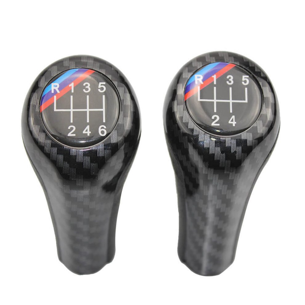 Carbon Fiber Black 5/6 Speed Shifter Knob For BMW E81 E82 E87 E46 E90 | Coolshiftknobs