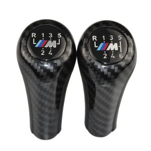Carbon Fiber Black 5/6 Speed Shifter Knob For BMW E81 E82 E87 E46 E90 | Coolshiftknobs