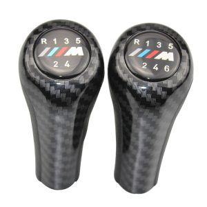 Carbon Fiber Black 5/6 Speed Shifter Knob For BMW E81 E82 E87 E46 E90 ...