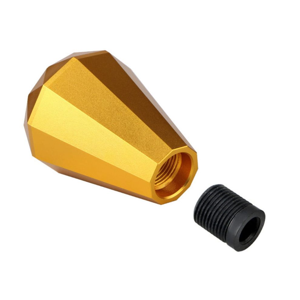 Universal Manual Aluminum Diamond Shifter Knob Yellow | Coolshiftknob