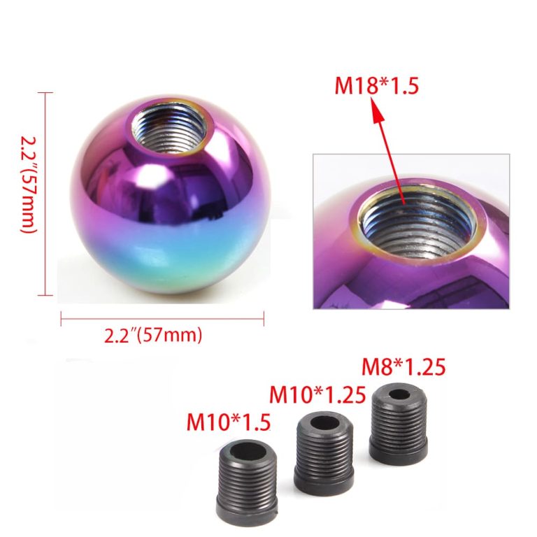 Custom Neo Chrome Aluminum Round Ball Shift Knob | Coolshiftknob