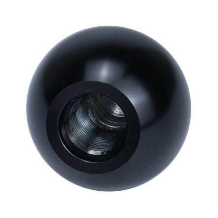 Custom Chrome Finish Aluminum Ball Shift Knob Black | Coolshiftknob