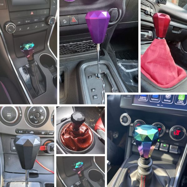 Attractive Aluminum Neo Chrome Diamond Shift Knob Universal | Coolshiftknob