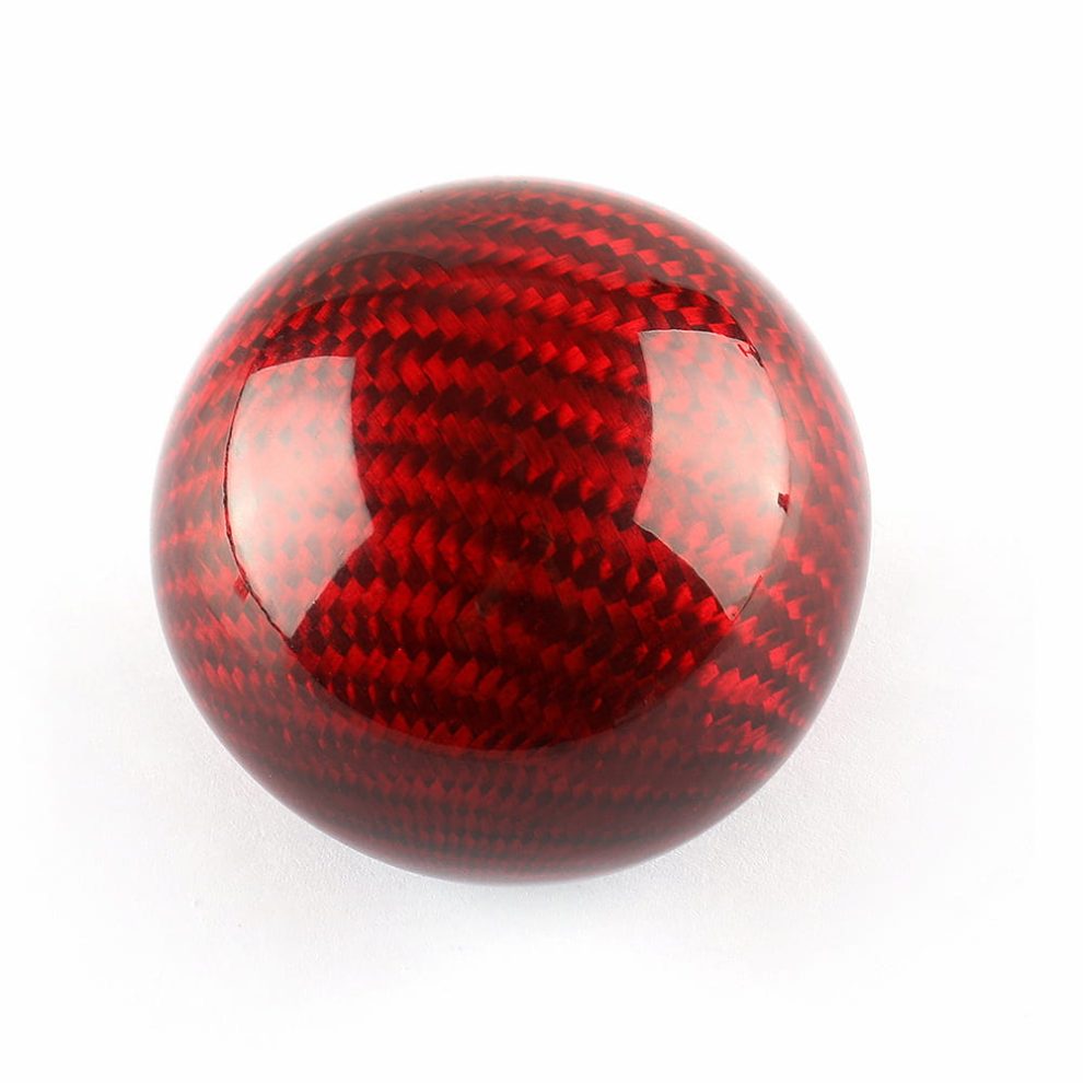 Custom Universal Red Carbon Fiber Shift Knob | Coolshiftknob