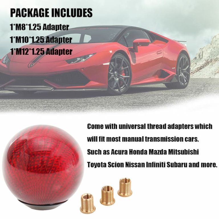 Custom Universal Red Carbon Fiber Shift Knob Coolshiftknob
