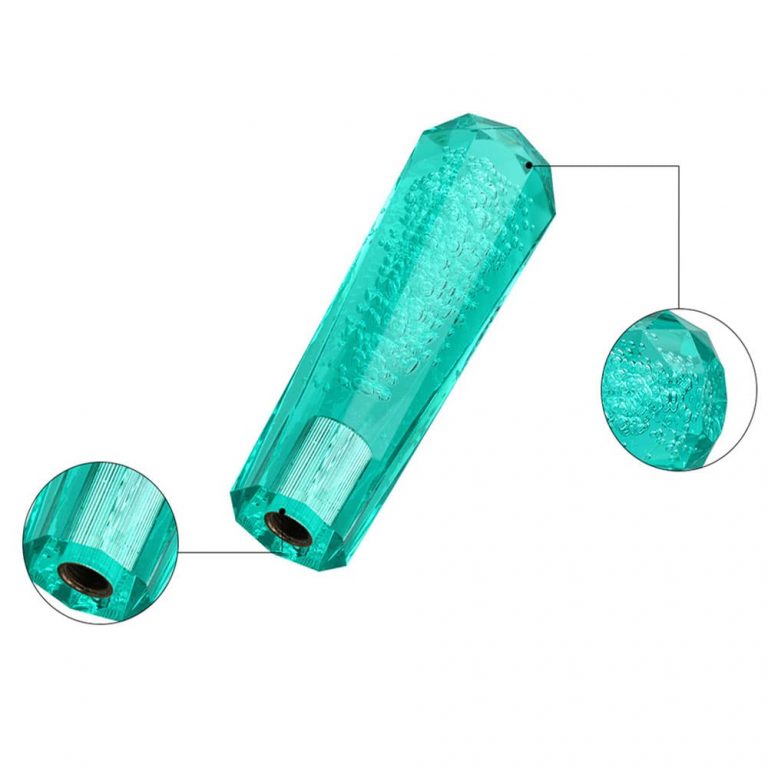 Universal JDM 15cm Transparent Teal Octagon Crystal Bubble Shifter ...