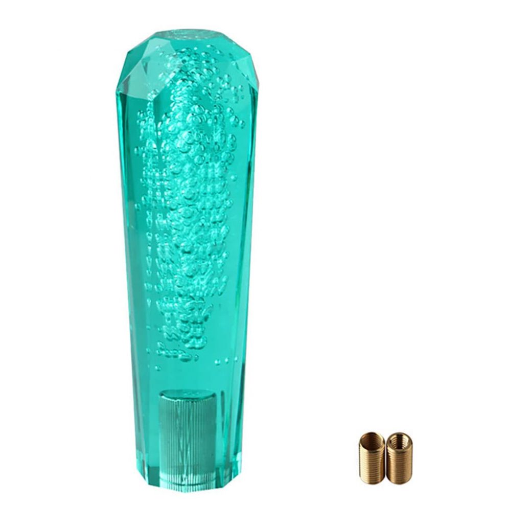 Universal JDM 15cm Transparent Teal Octagon Crystal Bubble Shifter ...