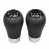 Black Leather Round BMW Manual Shift Knob M Logo | Coolshiftknobs