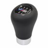 Black Leather Round BMW Manual Shift Knob M Logo | Coolshiftknobs