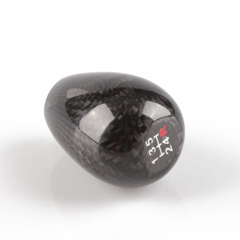 Custom 5/6 Speed Black Oval Carbon Fiber Shifter | Coolshiftknob