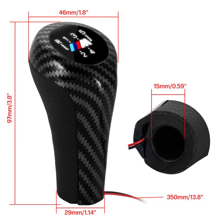 Carbon Grain 5/6 Speed BMW illuminated Shifter Knob | CoolShiftKnobs