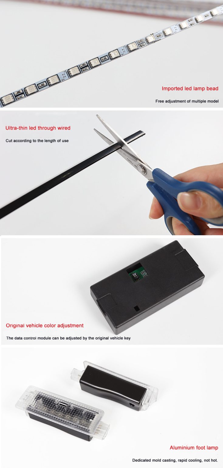 BMW Led Lights 5 Series F10 9-Color Interior Ambient Lights