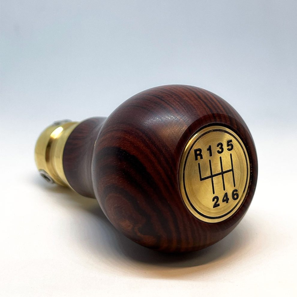 Universal Custom Wood Shift Knob RoseWood With Brass Core 160g | Coolshiftknobs