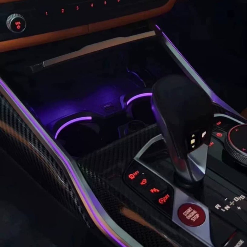 Car LED Cup Holder Ambient Lighting BMW G20 G22 G80 G82 G42 M2 M3 M4 I3 ...